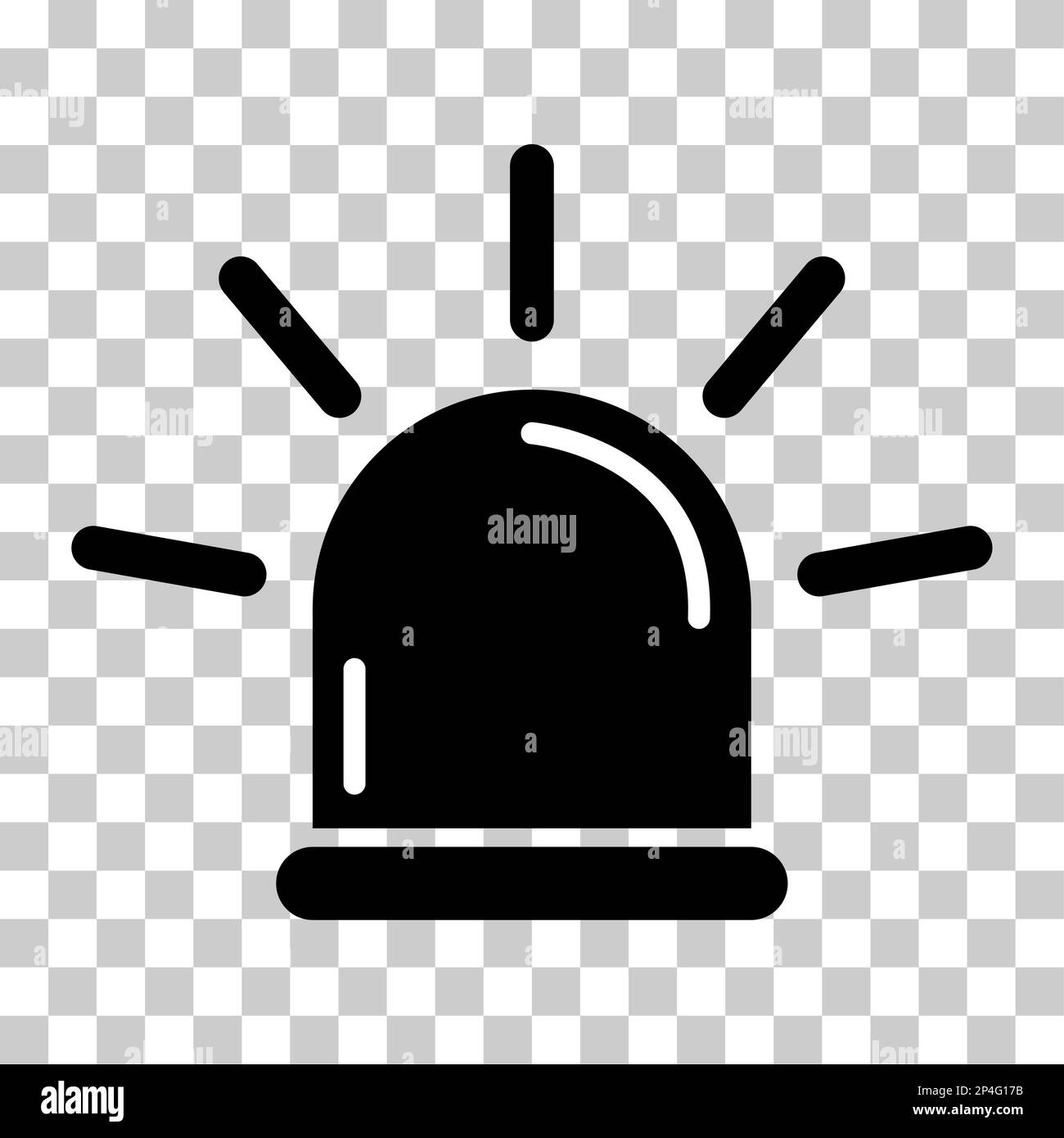 Siren fire alarm sign, signal danger light symbol, ambulance police ...