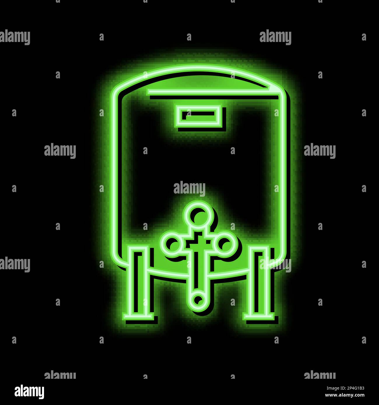 tank with water filter neon glow icon illustration Stock Vector Image ...