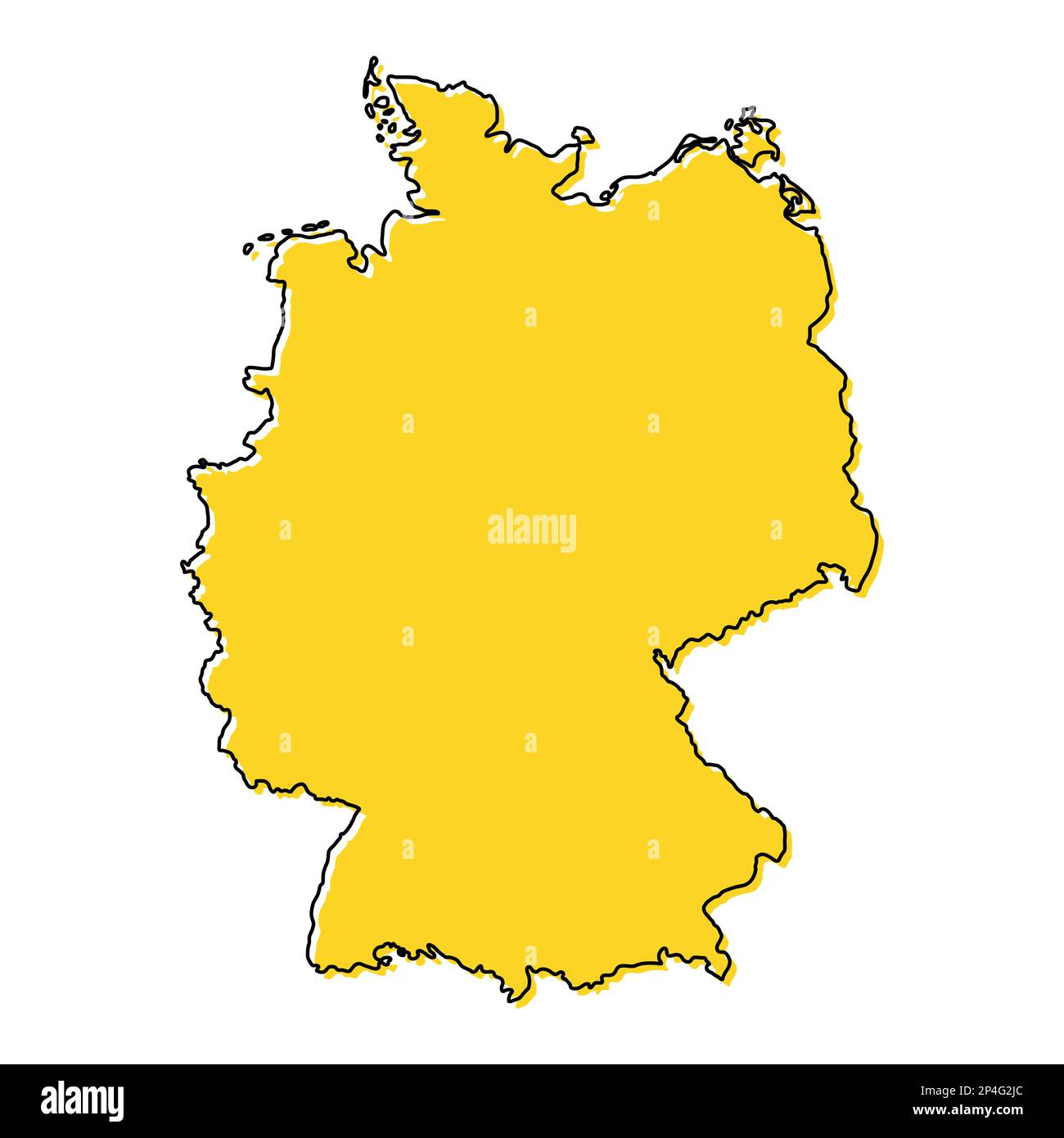 Germany map icon, geography blank concept, isolated graphic background ...