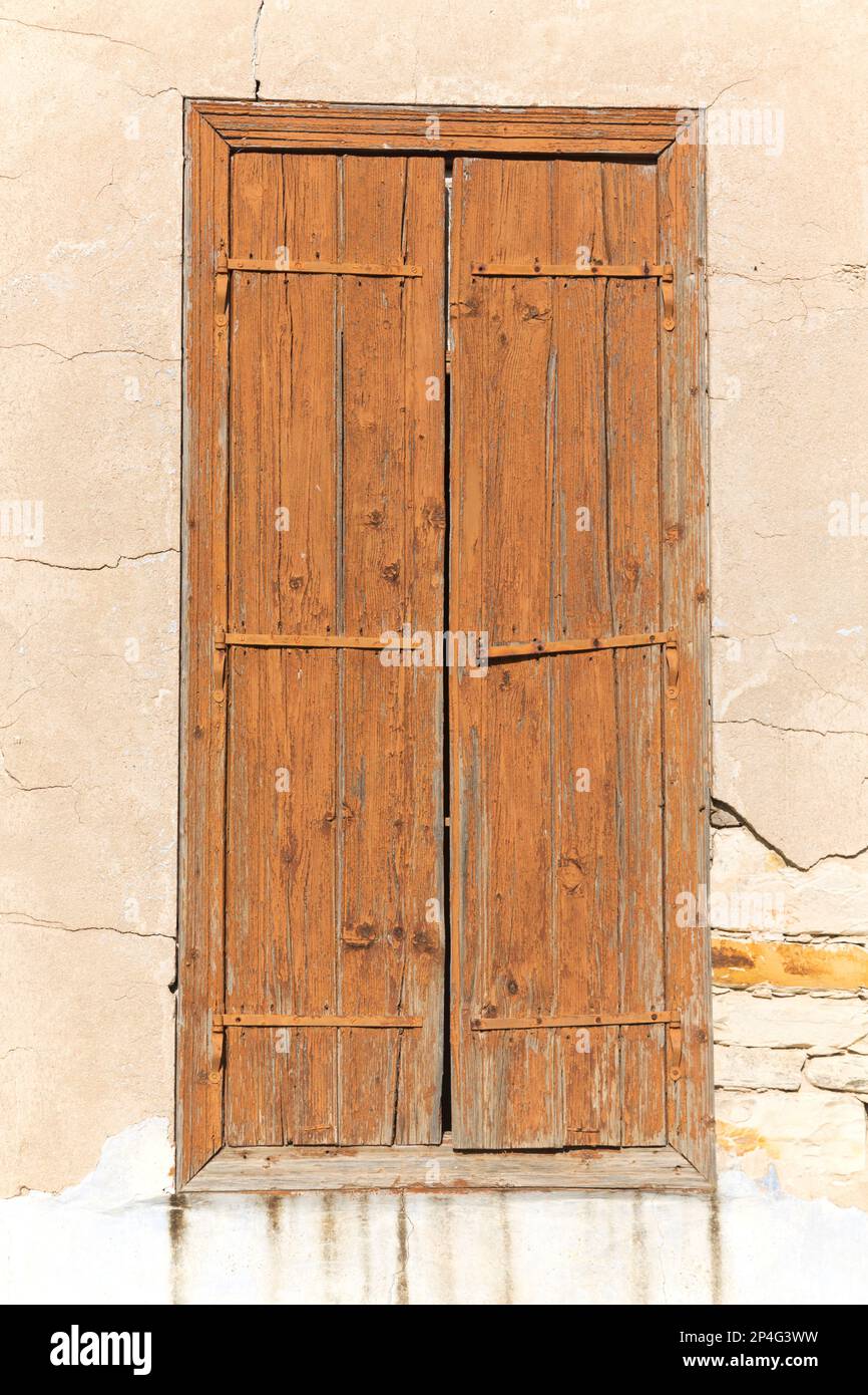 Cyprus, Lefkara village, old window shutters Stock Photo - Alamy