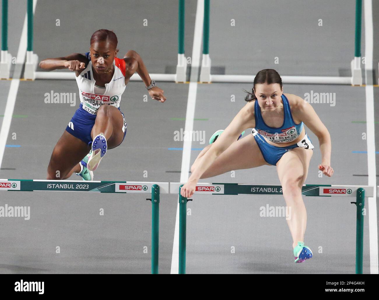 Cyréna Samba-Mayela, Reetta Hurske during the European Athletics Indoor ...