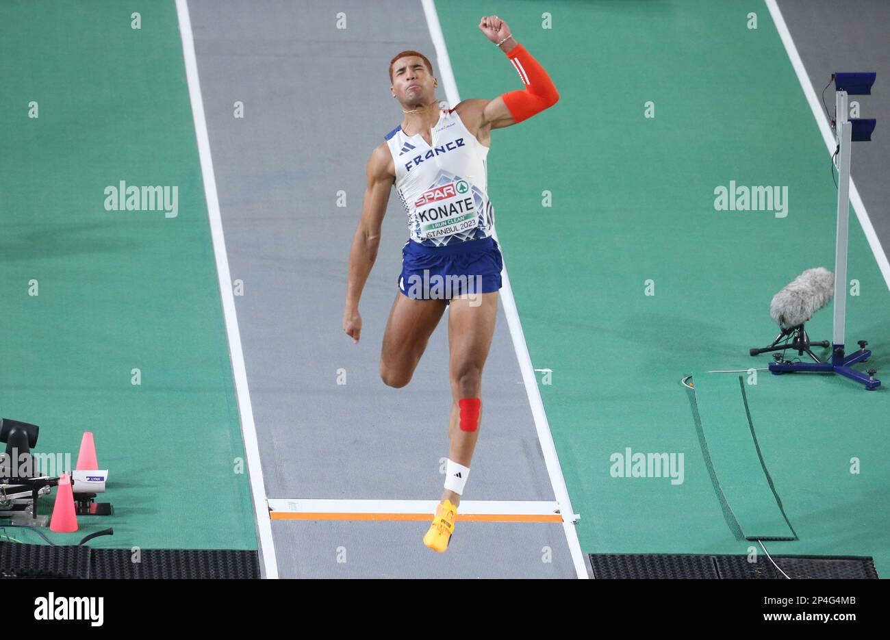 Erwan Konate of France during the European Athletics Indoor ...