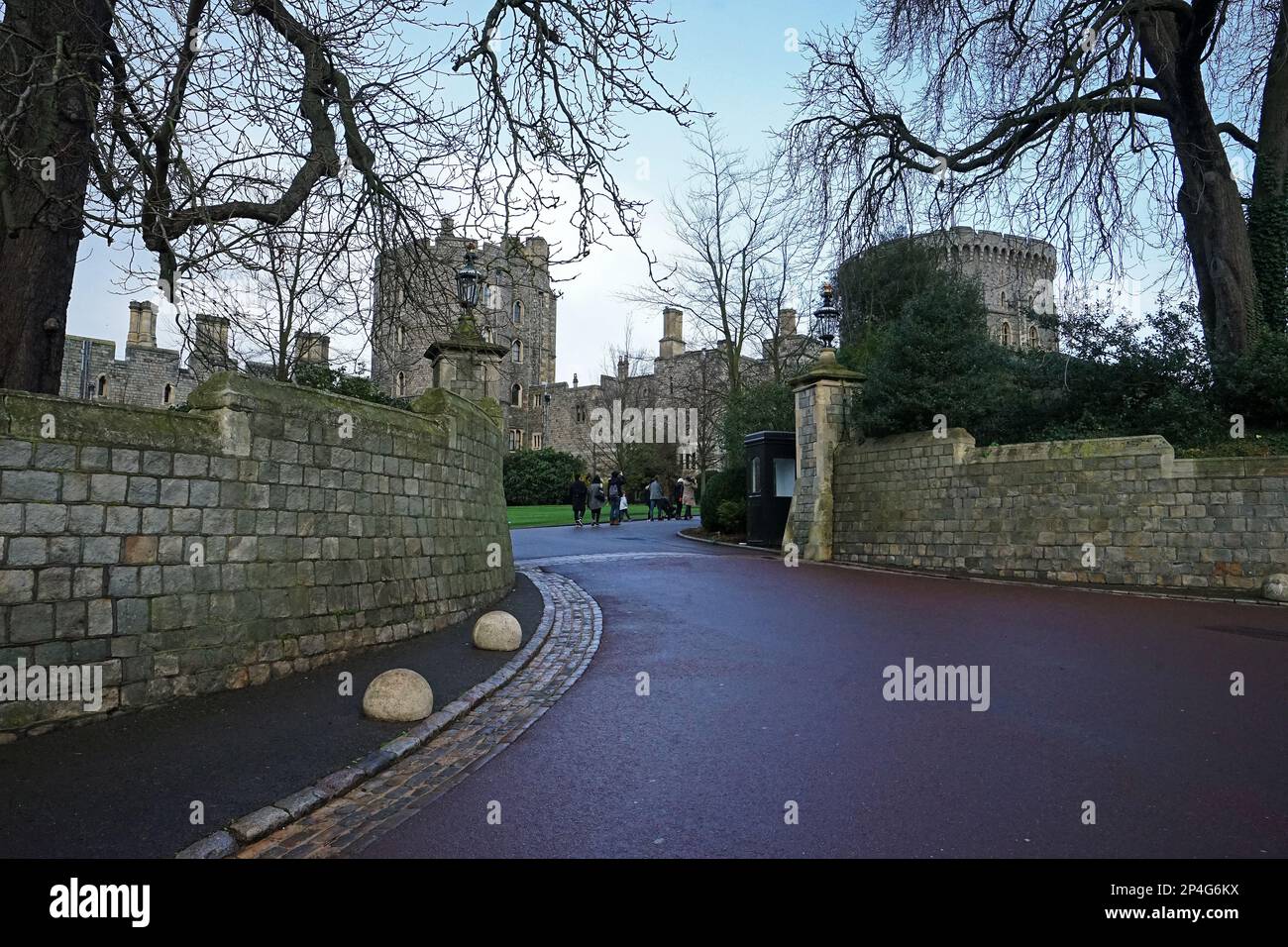 Exterior architecture and design of 'Windsor castle', the oldest and ...