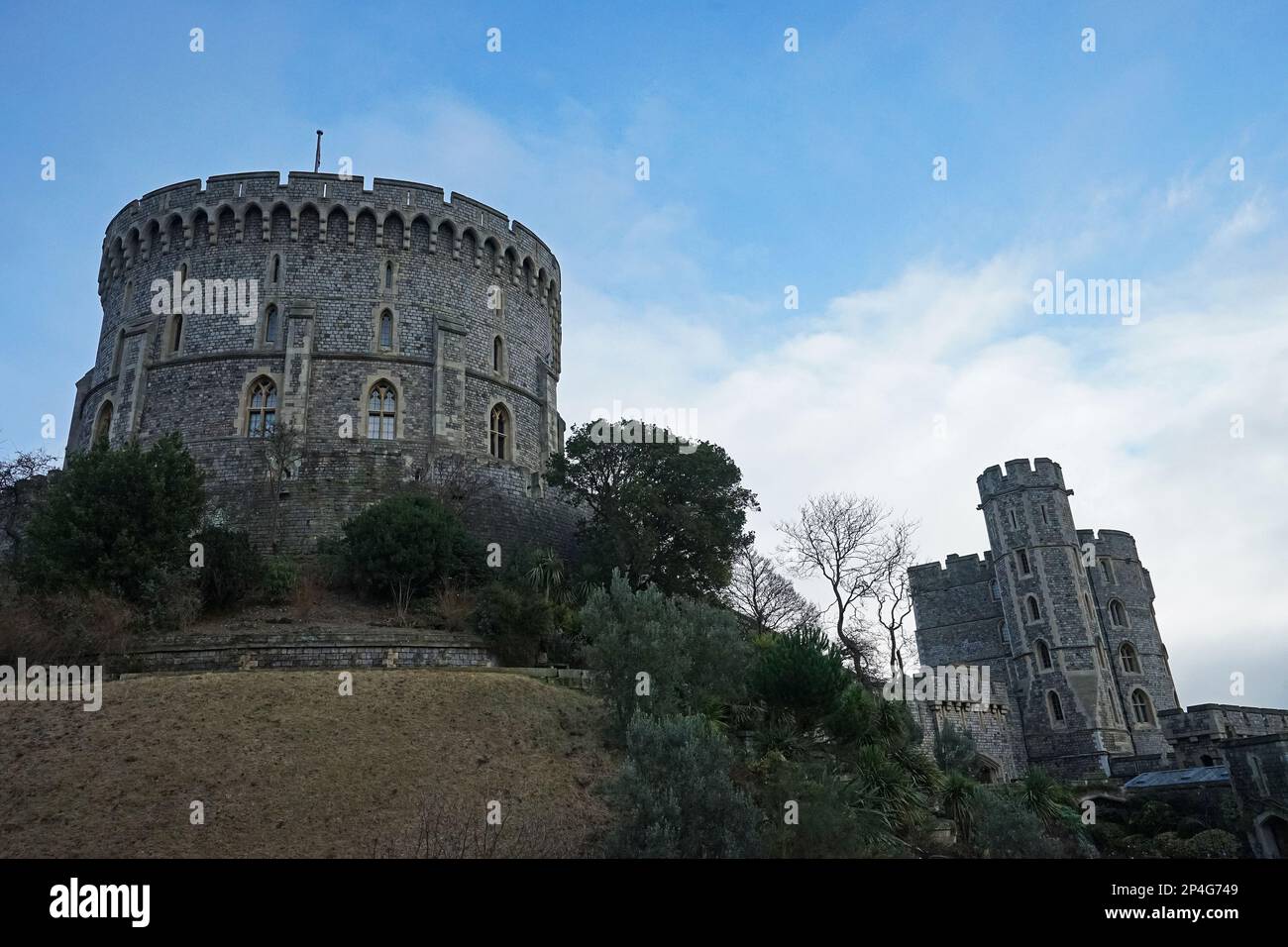 Exterior architecture and design of 'Windsor castle', the oldest and ...
