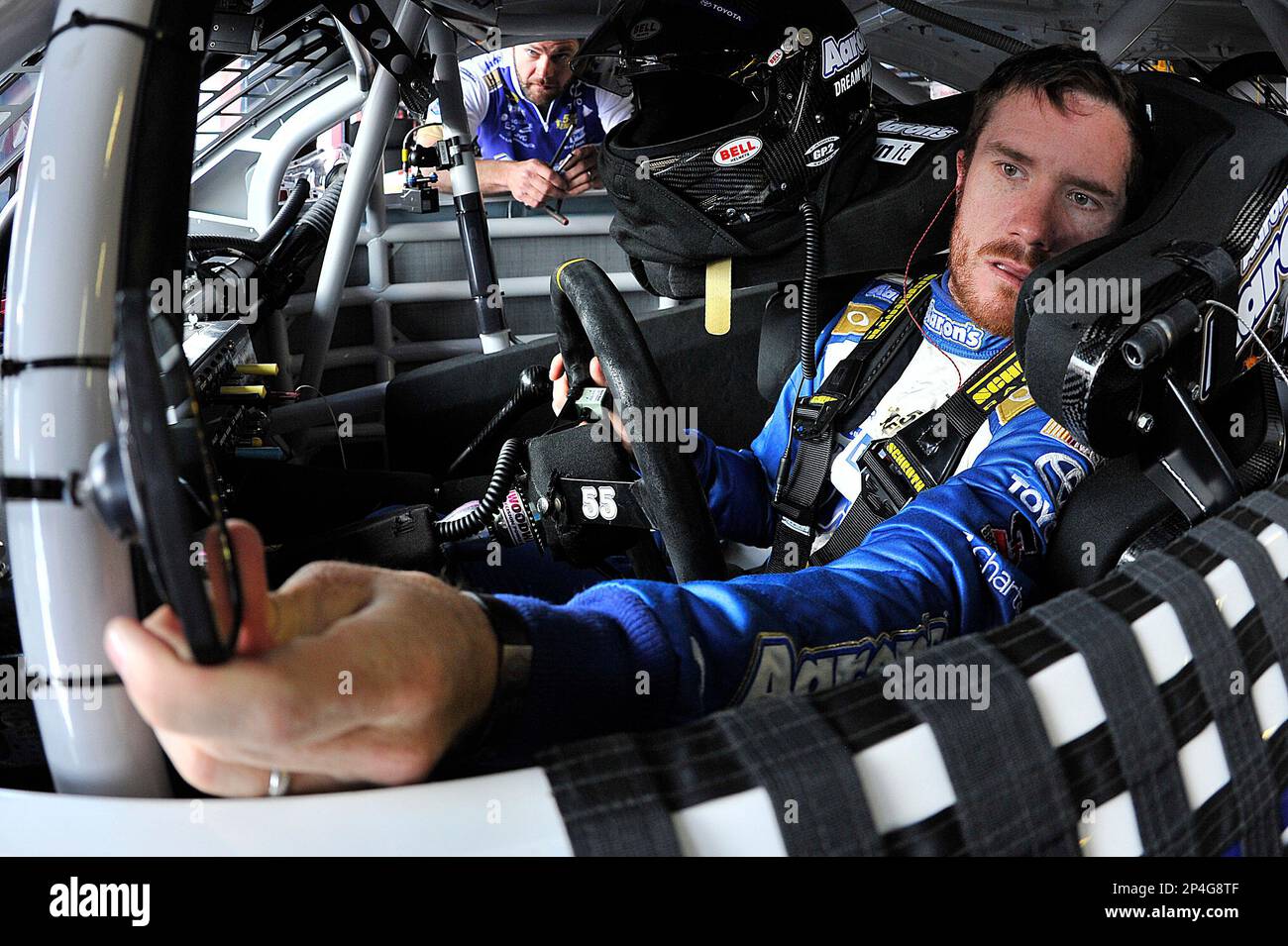 Brian Vickers during practice for the NASCAR Sprint Cup Series Aaron's ...