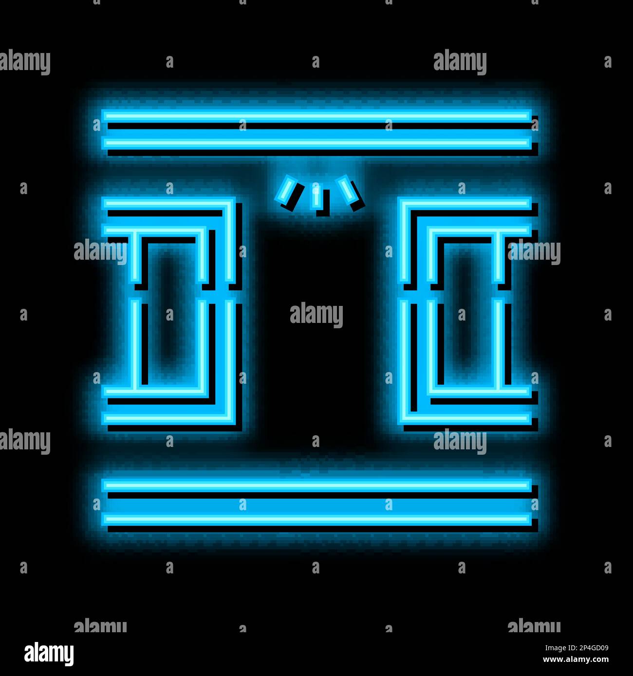 windows top lighting neon glow icon illustration Stock Vector Image ...