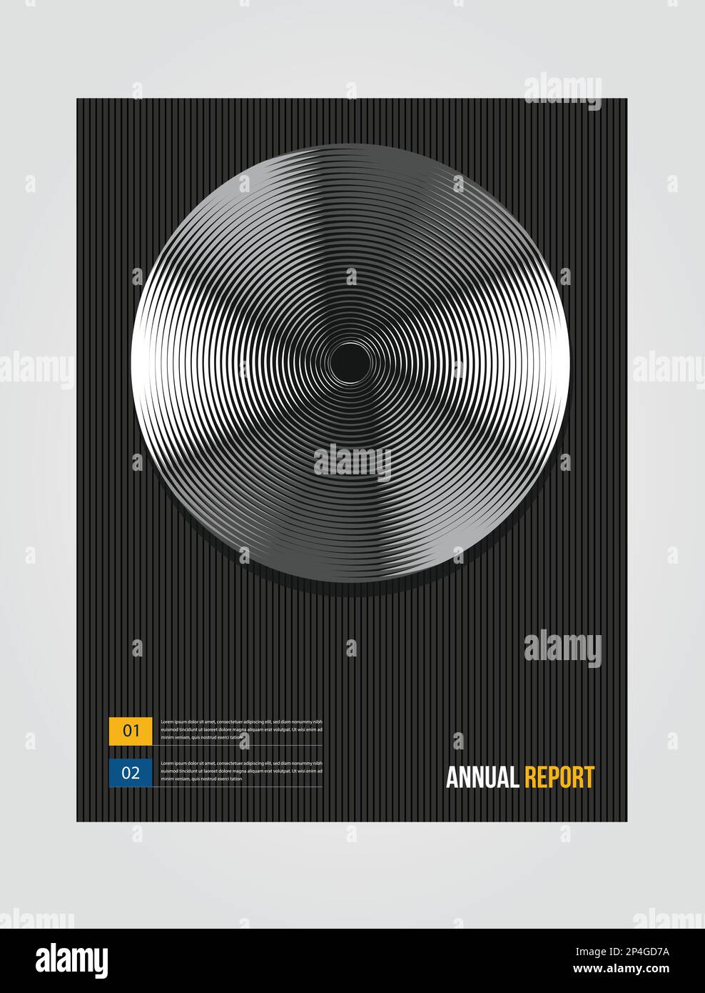 Platinum disc Technological design in the round. Lines in Circle Form ...