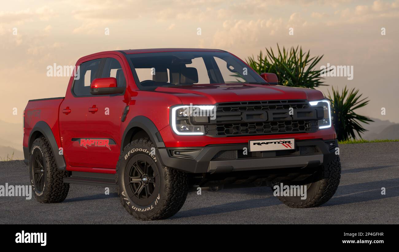New Ford Ranger Raptor - 4x4 pick-up truck Stock Photo - Alamy