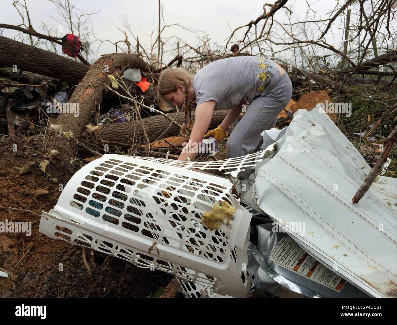In this Monday, April 28, 2014 photo taken with a cell phone, Emily ...