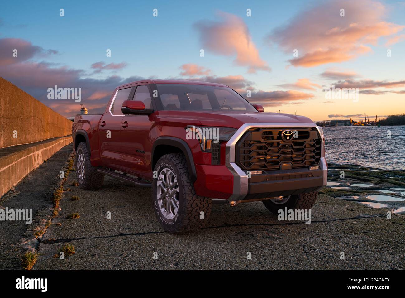 Toyota Tundra with i-FORCE MAX powertrain Stock Photo - Alamy