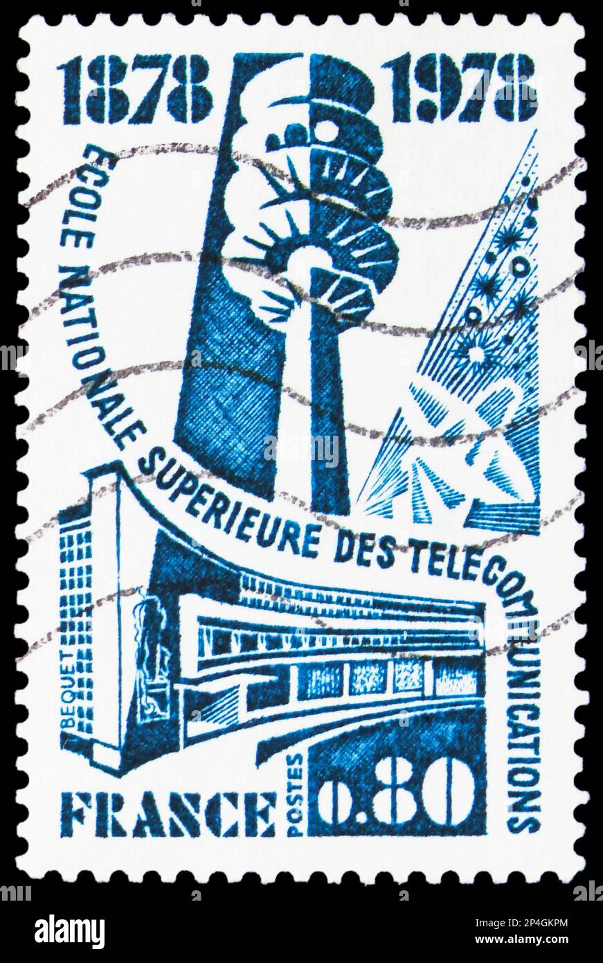 MOSCOW, RUSSIA - FEBRUARY 15, 2023: Postage stamp printed in France ...