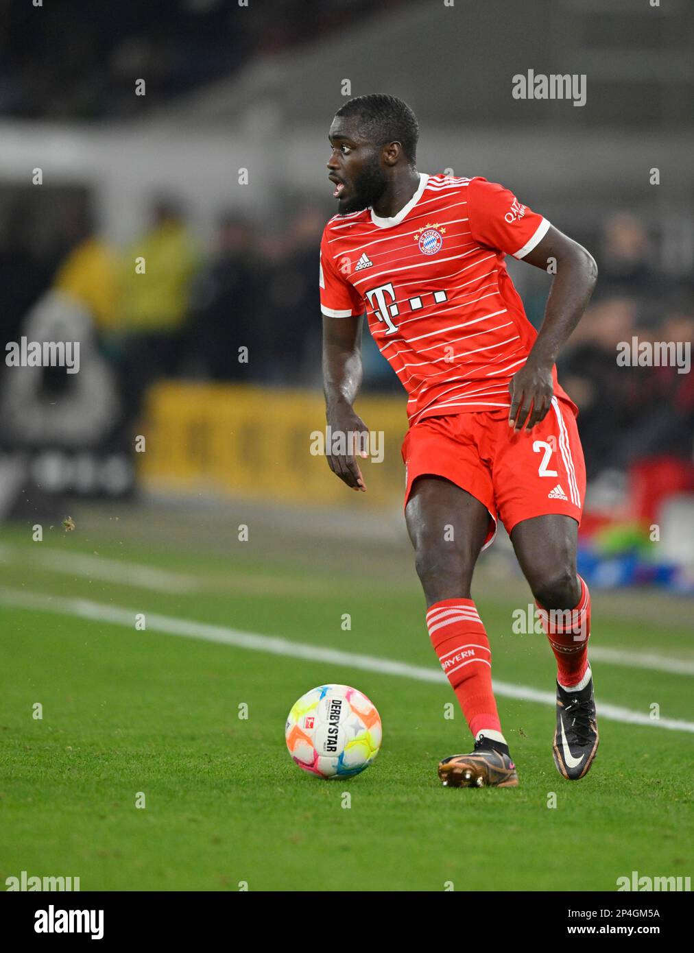 Dayot Upamecano FC Bayern Muenchen FCB (02) on the ball, Mercedes-Benz ...