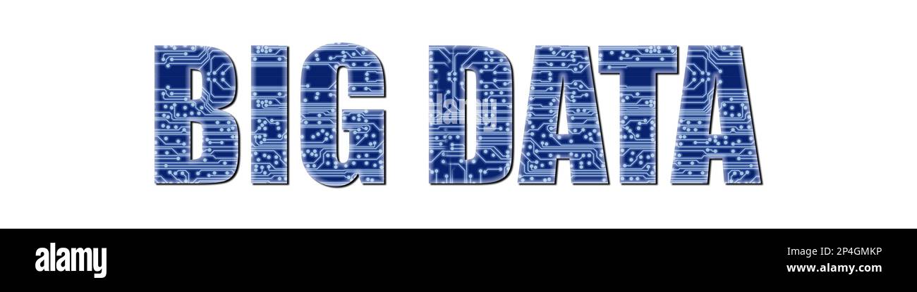 A set of words about innovation and computer technology. The word BIG ...