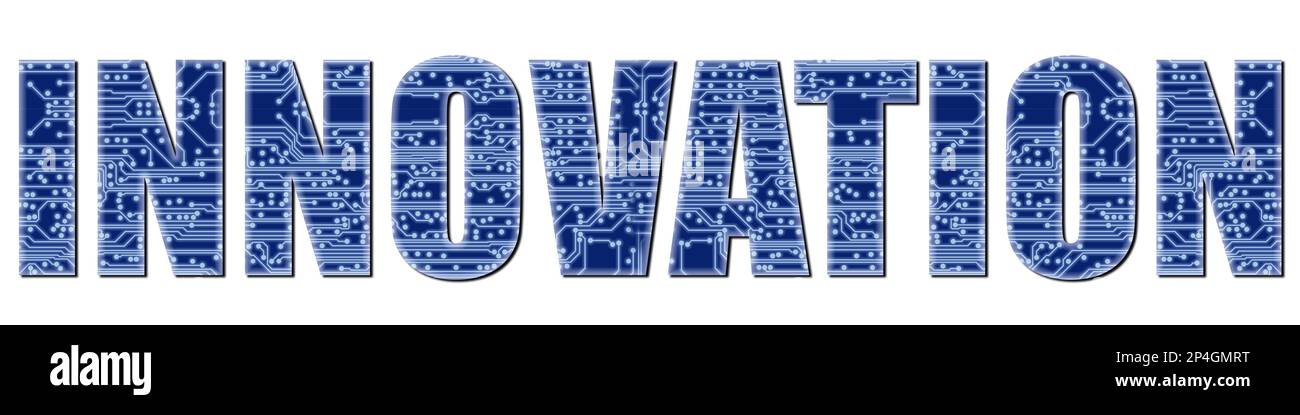 A set of words about innovation and computer technology. The word ...