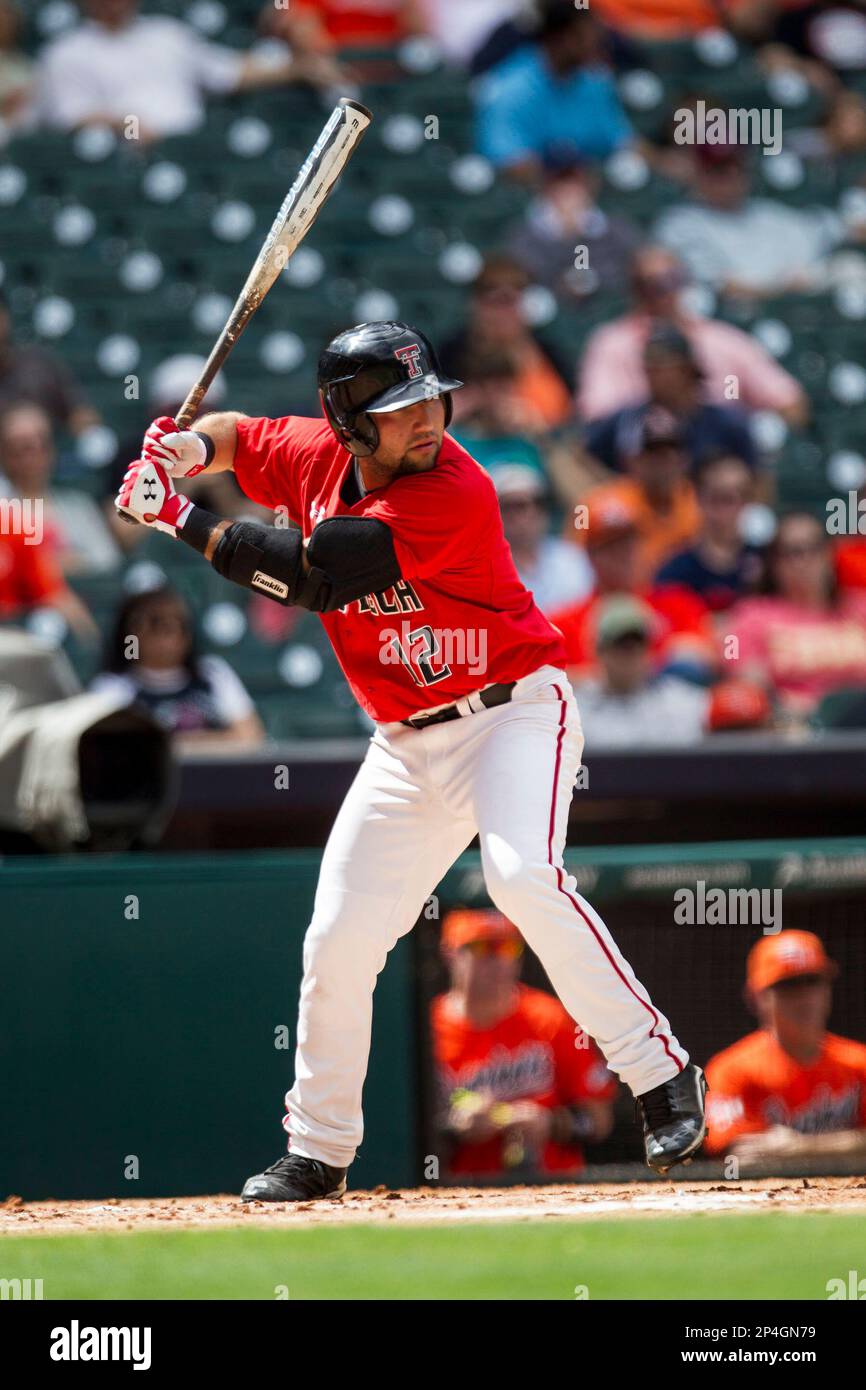 Texas Tech Red Raiders first baseman Eric Gutierrez #12 at bat during ...