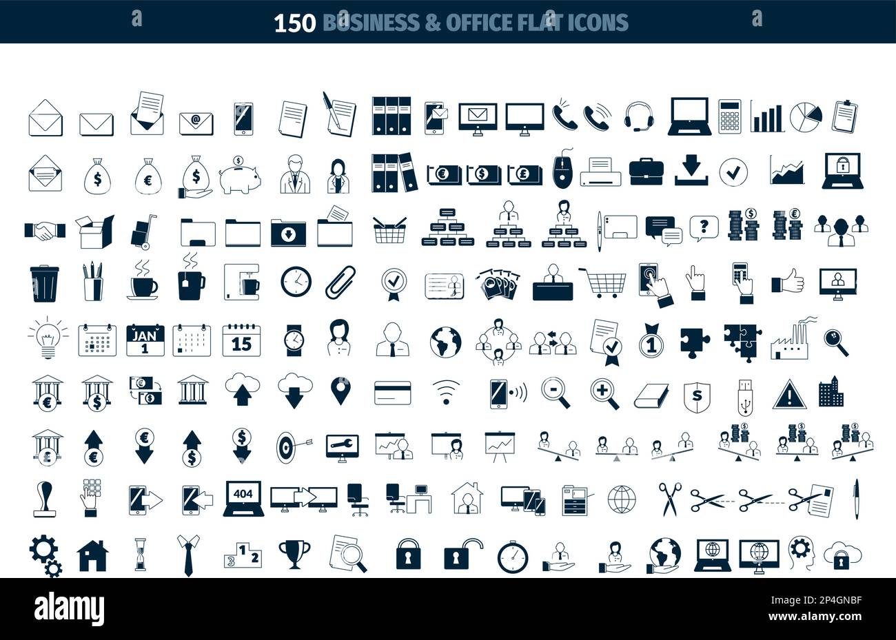 collection of black and white icons or pictograms on the subject of ...