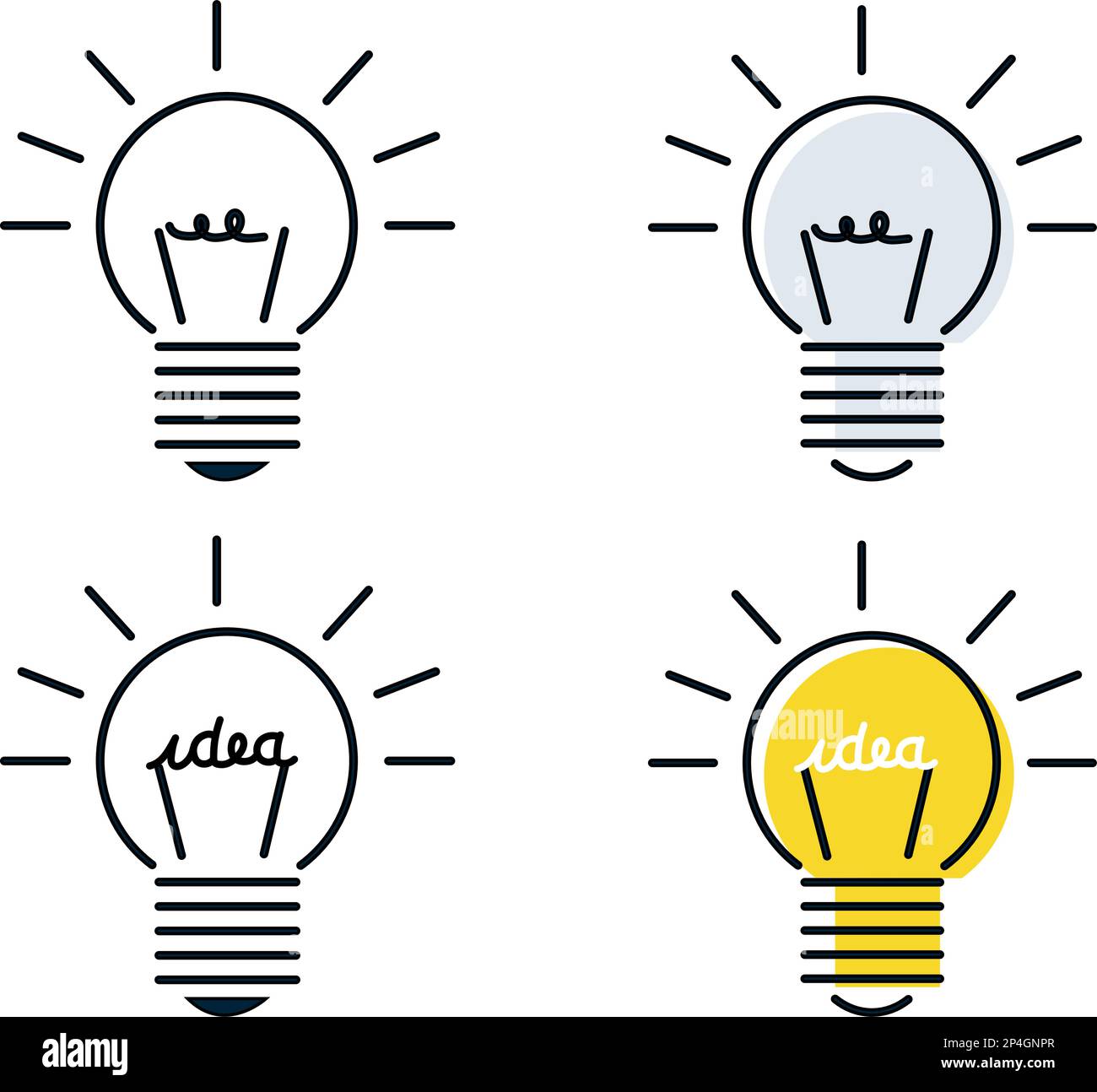 Light bulb filament word Stock Vector Images - Alamy
