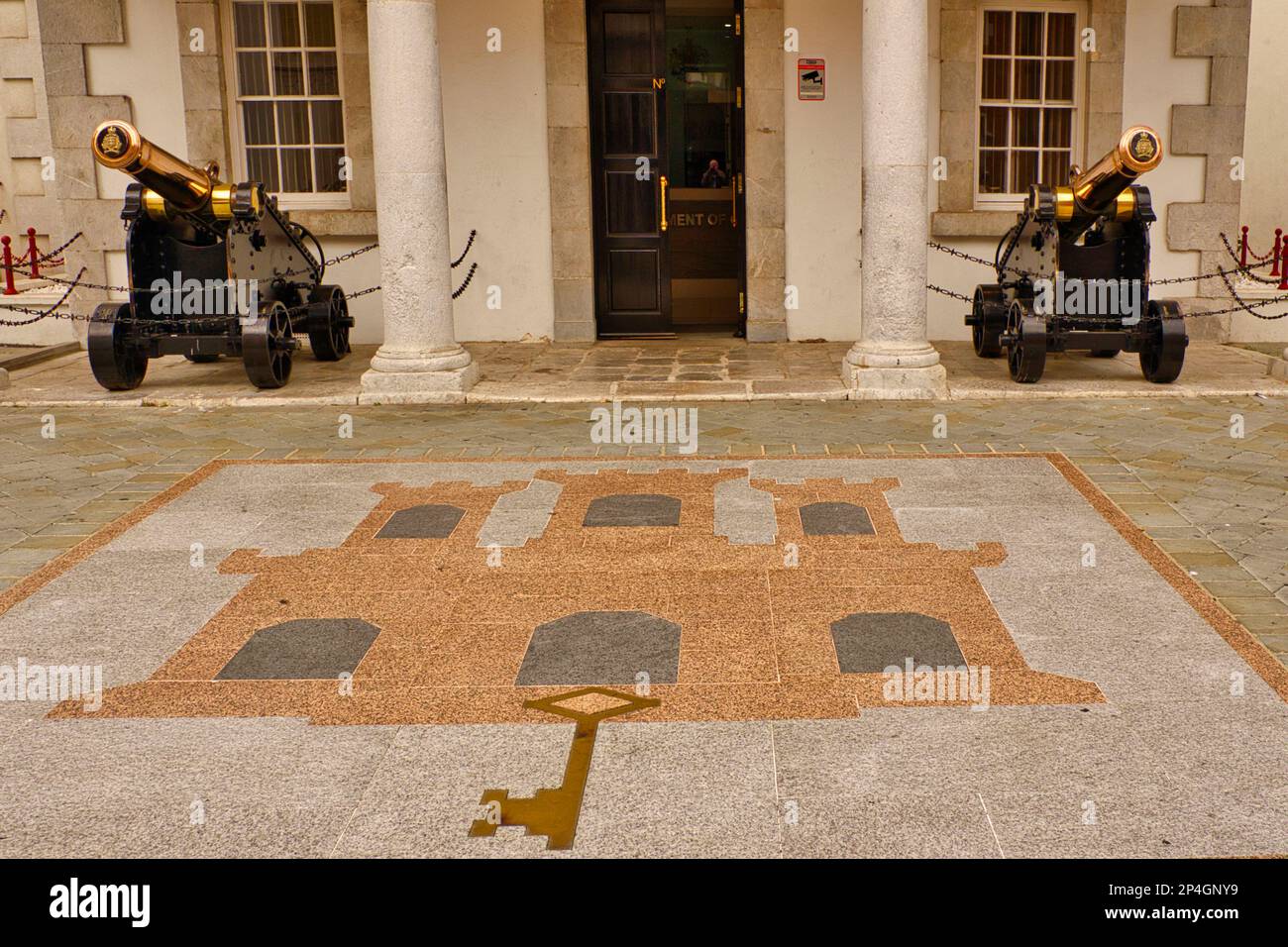 The Emblem At The Main Guardroom, Gibraltar Stock Photo - Alamy