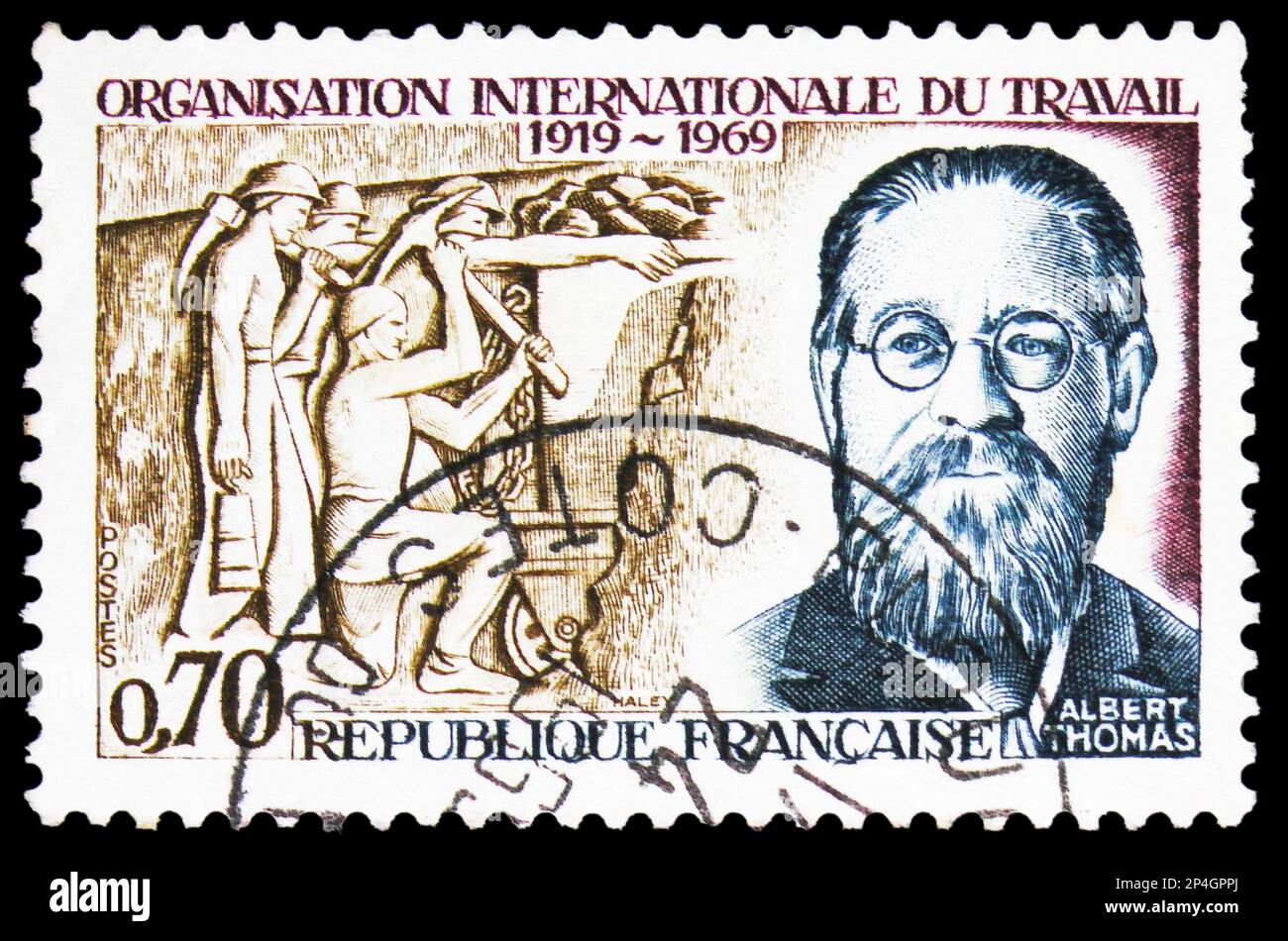 MOSCOW, RUSSIA - FEBRUARY 15, 2023: Postage stamp printed in France ...