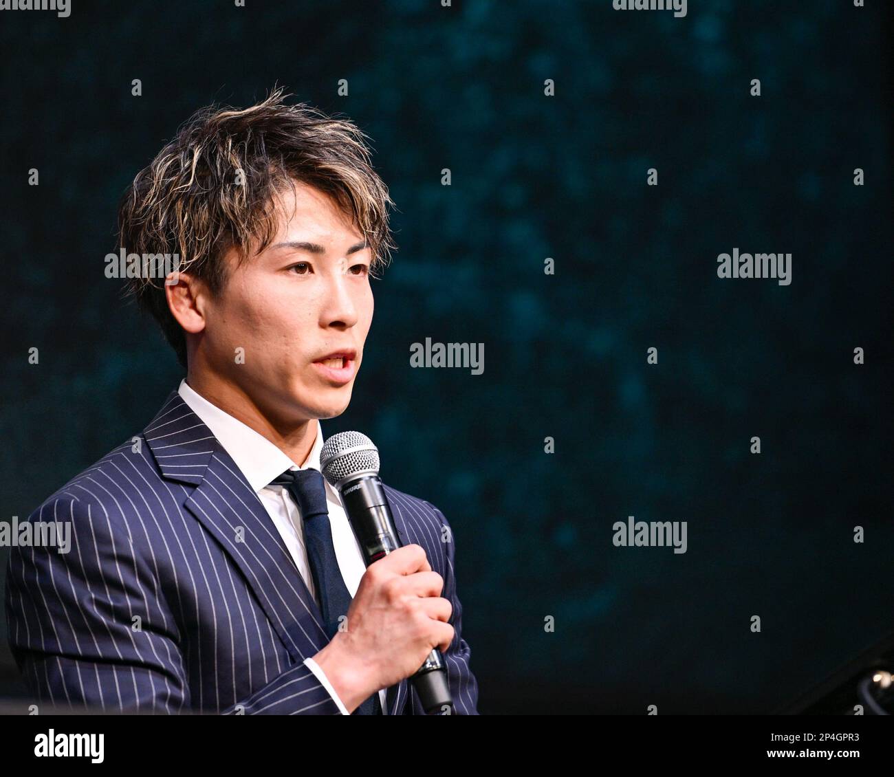 Naoya Inoue, Japanese professional boxer attends a press conference in ...