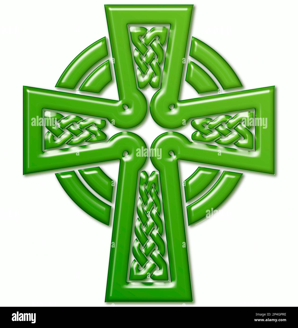Green Celtic Cross Clip Art