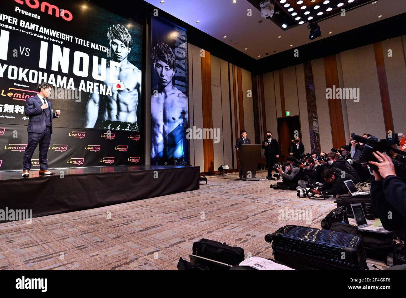 Naoya Inoue, Japanese professional boxer attends a press conference in ...