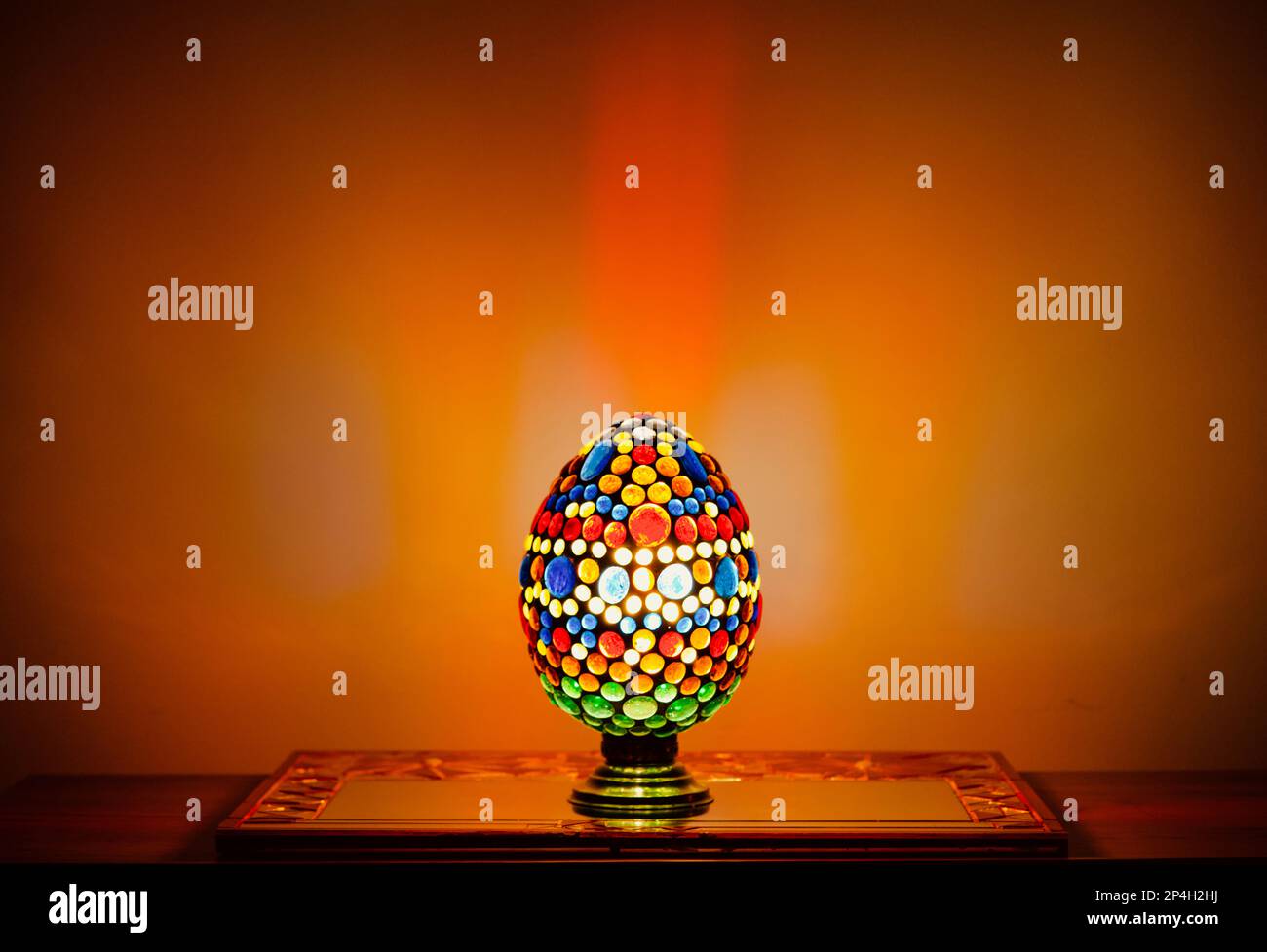 Stained Glass Lamps Handmade Stock Photo - Alamy