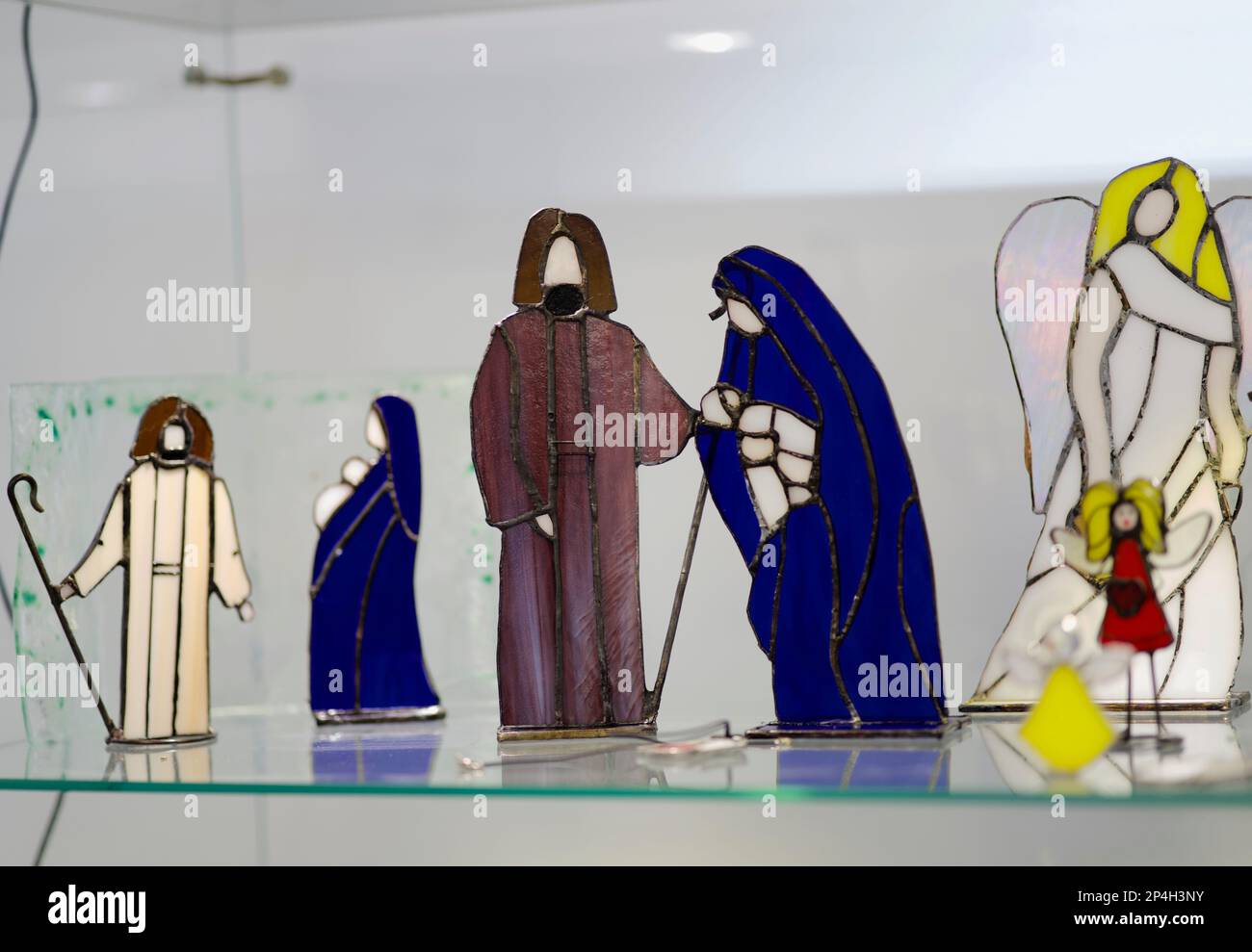 Stained Glass Lamps Handmade Stock Photo - Alamy