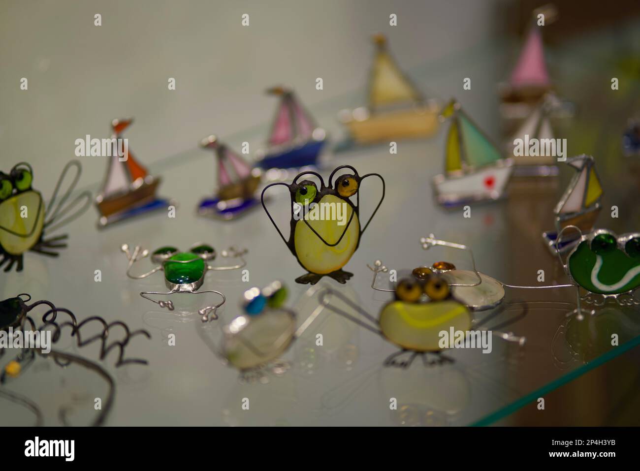 Stained Glass Lamps Handmade Stock Photo - Alamy