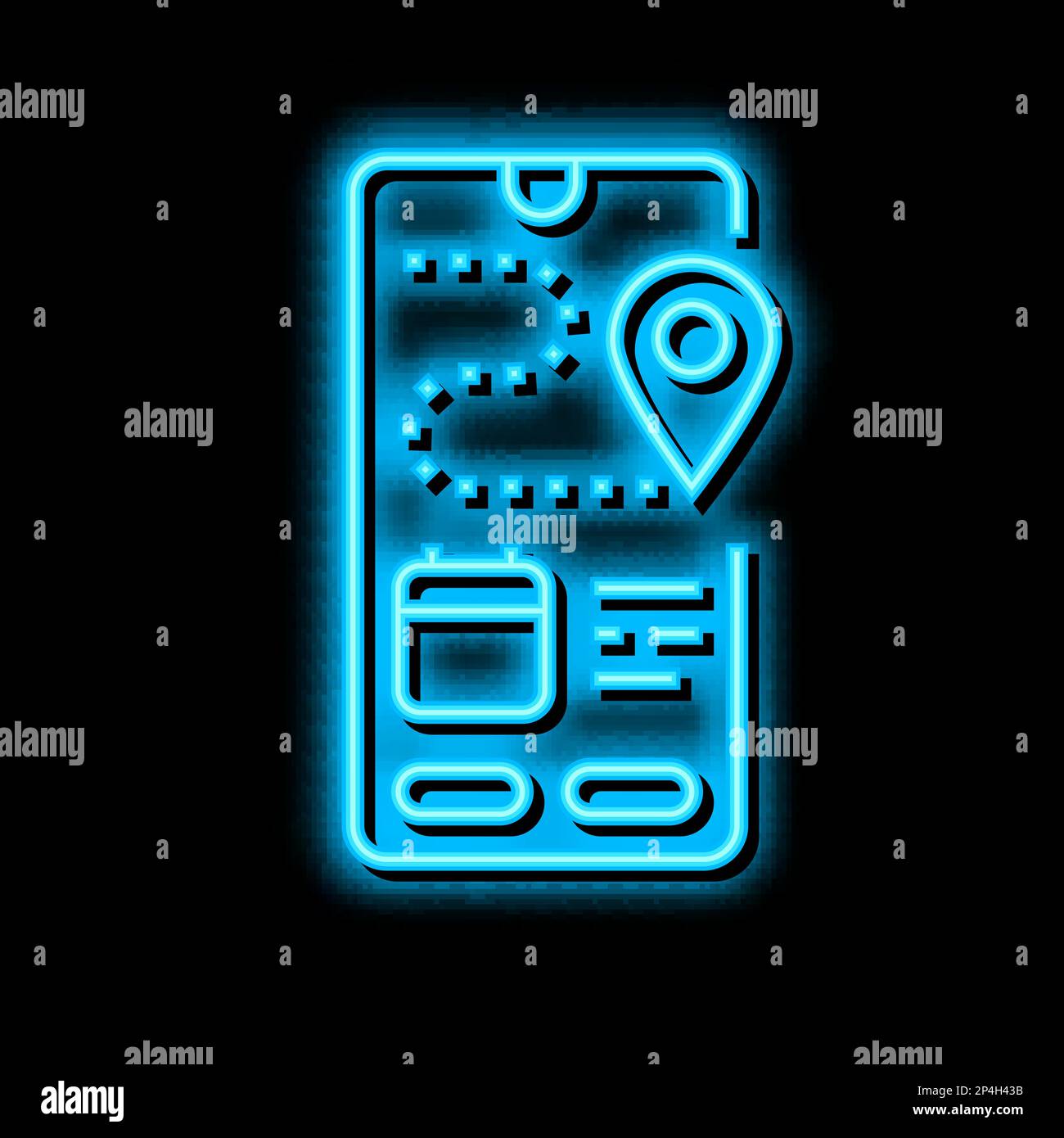 tracking delivery neon glow icon illustration Stock Vector Image & Art ...