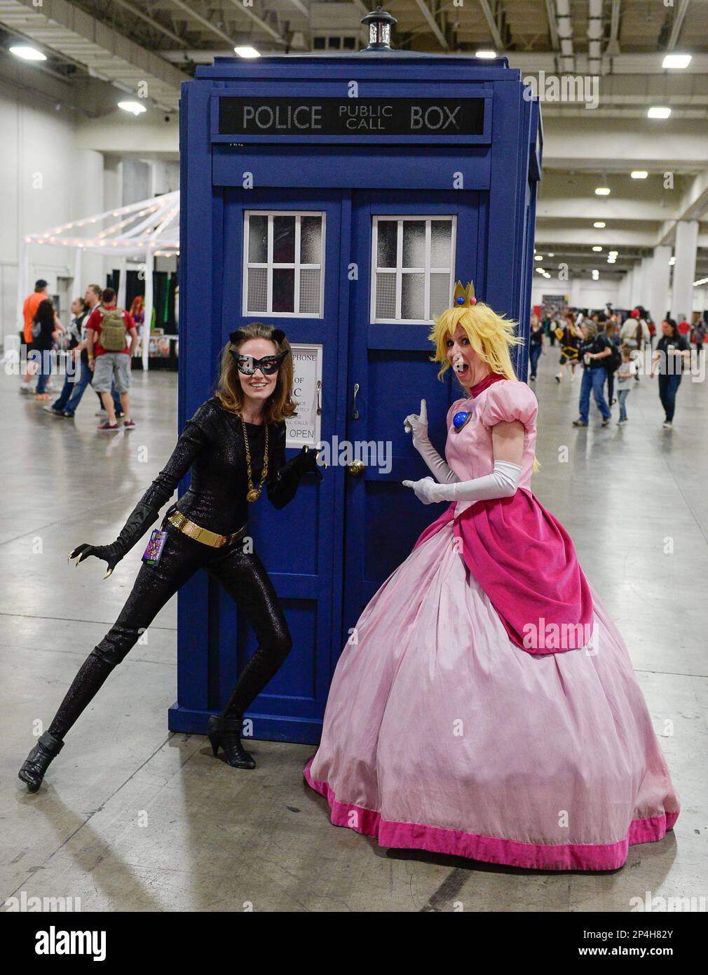 Heidi Mason as "Catwoman," and Winter Thayne as "Princess Peach," get ...