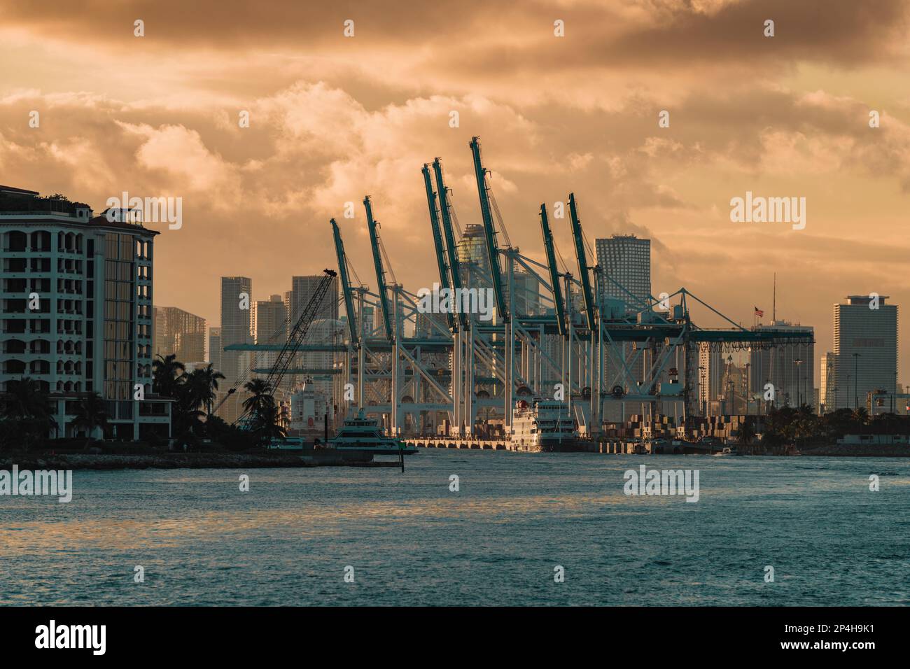 Miami skyline port hi-res stock photography and images - Alamy