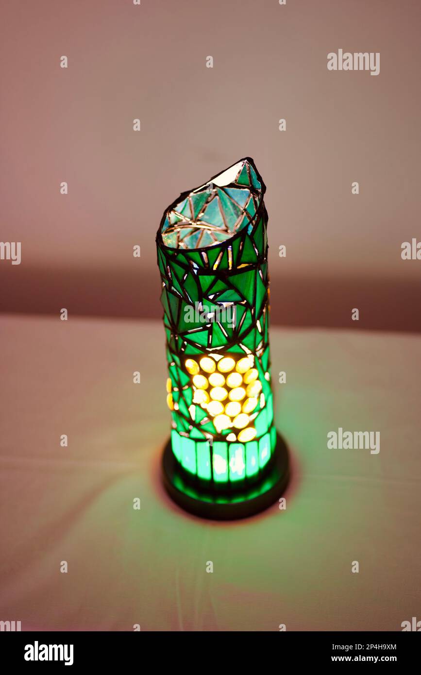 Stained Glass Lamps Handmade Stock Photo - Alamy