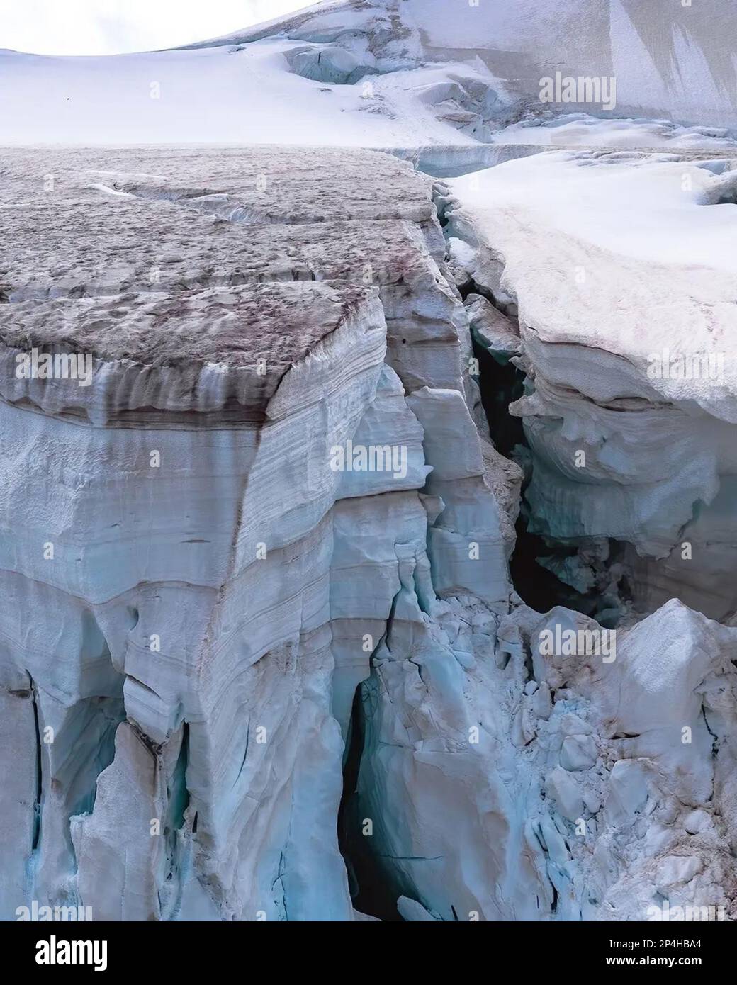 Mountain glacier fissure, on the European continent Stock Photo - Alamy