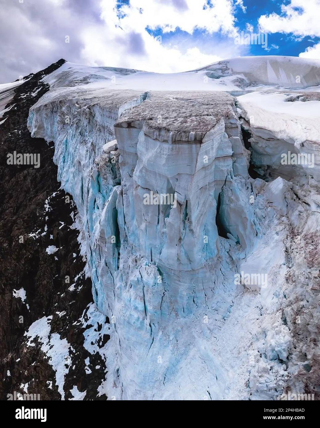 Mountain glacier fissure, on the European continent Stock Photo - Alamy