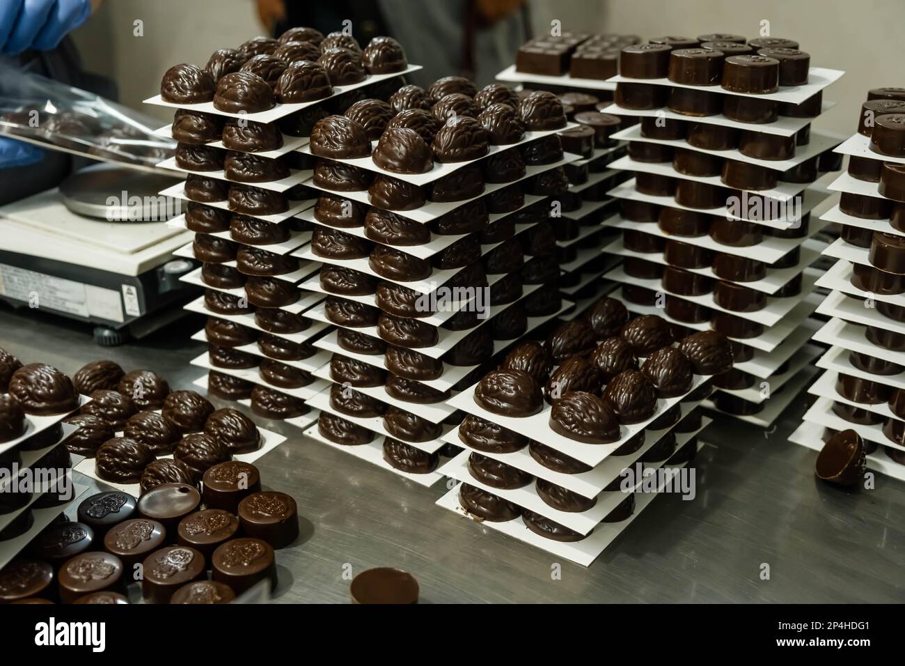 Process making handmade chocolates hi-res stock photography and images ...