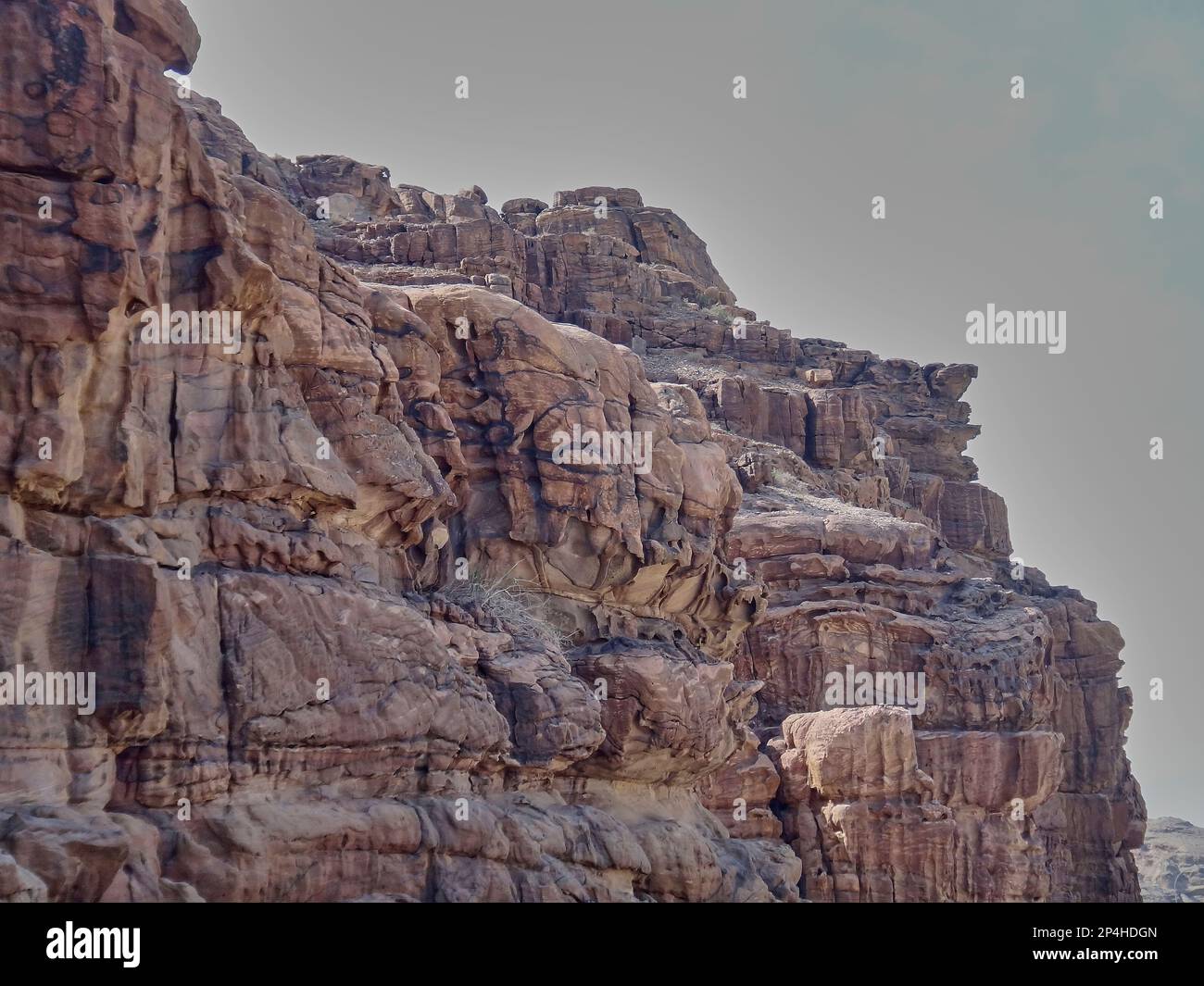 river bed of the wadi mujib close to the dead sea at the border between ...