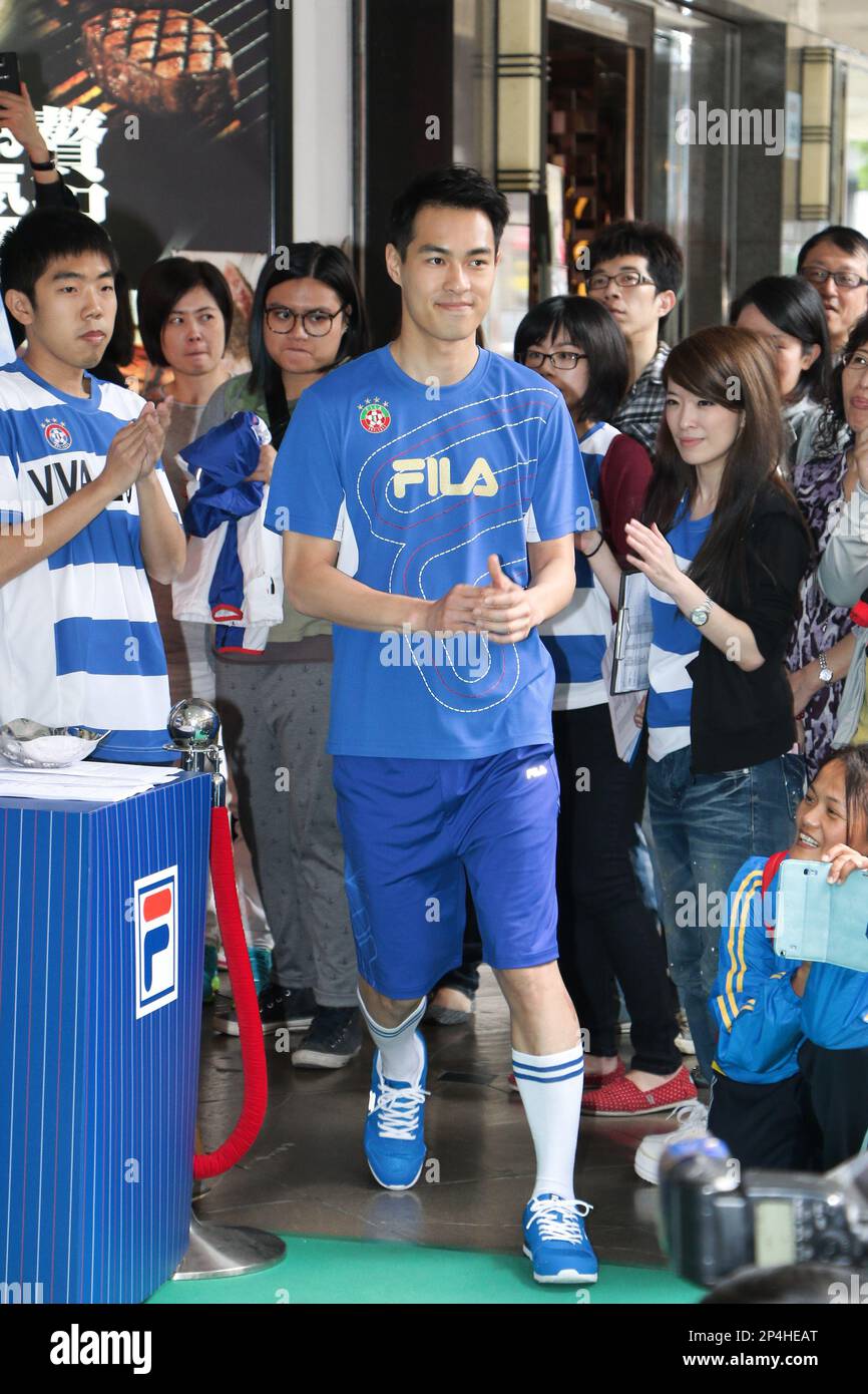 Actress Tony Yang attends opening ceremony of brand sports store in ...