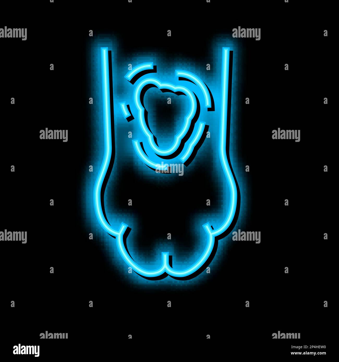 ringworm animal paw neon glow icon illustration Stock Vector Image ...