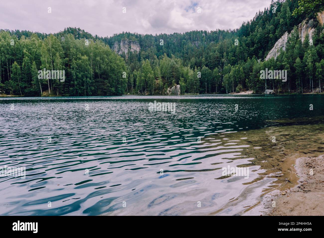 Lake at Teplice Adrspach Rocks, Czech Republic Stock Photo - Alamy