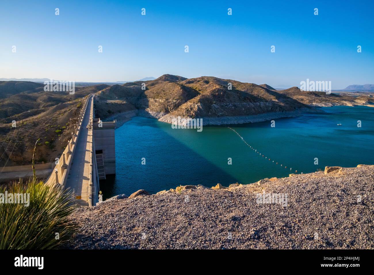 A concrete gravity dam in Elephant Butte, New Mexico Stock Photo - Alamy
