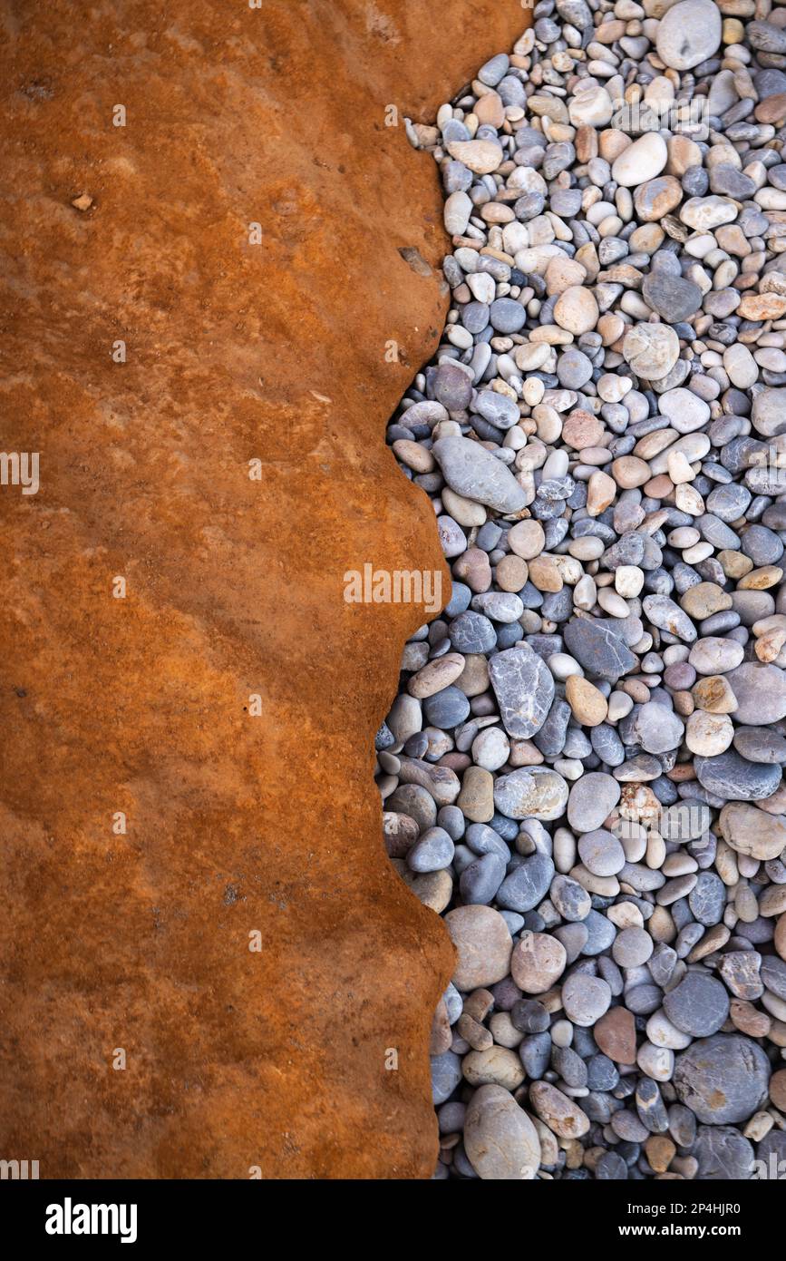 Rocky shapes on the beach Stock Photo - Alamy
