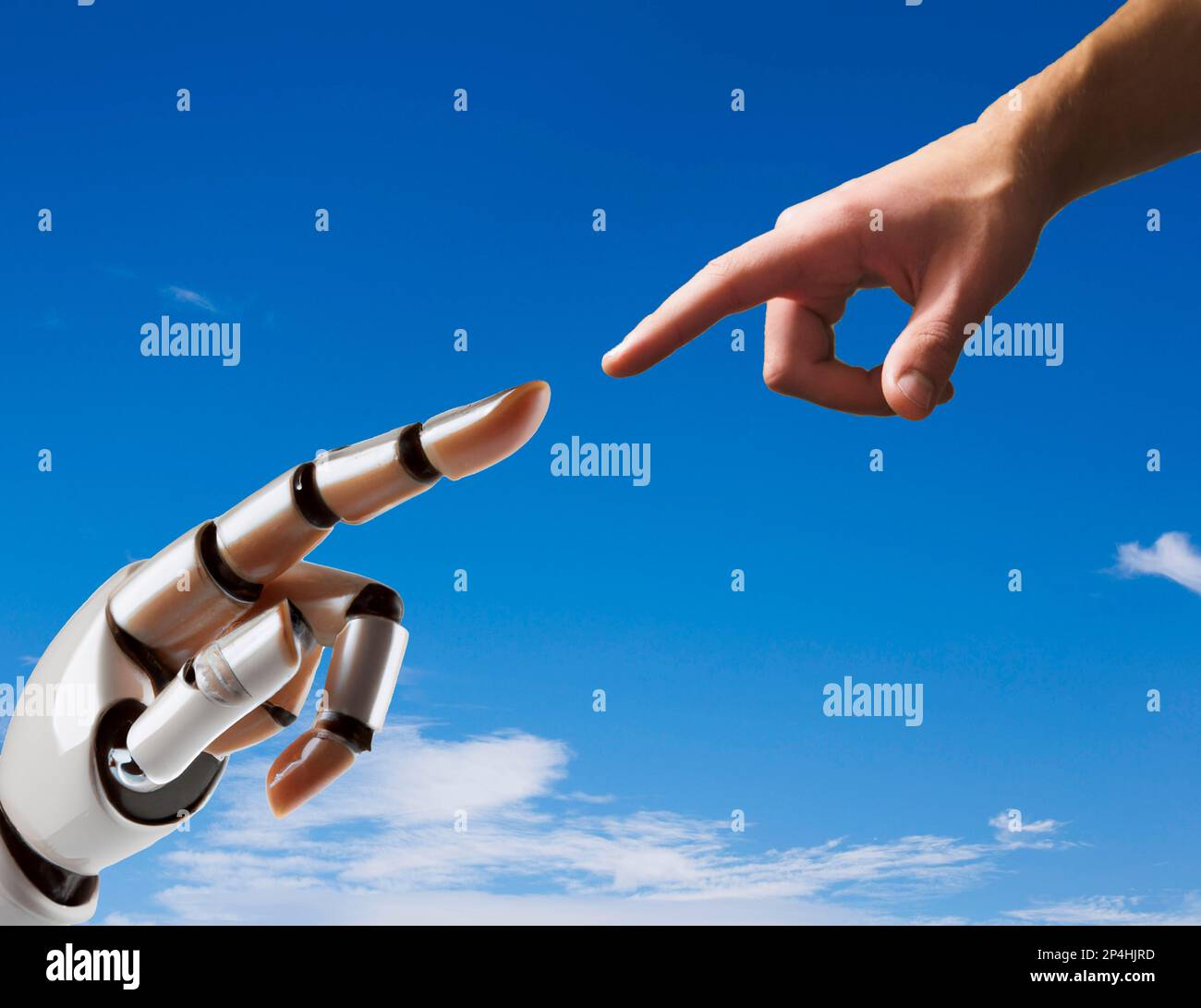Robot meets human hi-res stock photography and images - Alamy