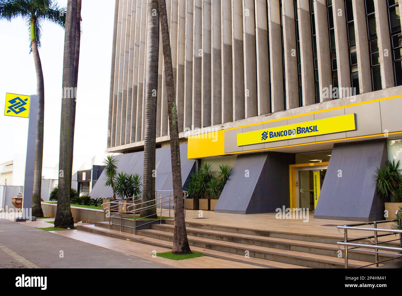 Goiania, Goias, Brazil – March 06, 2023: Facade of a Bank of Brazil ...