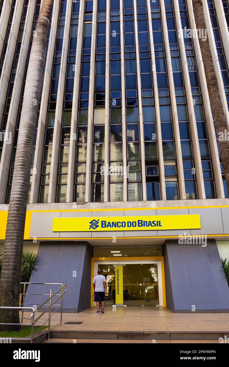 Goiania, Goias, Brazil – March 06, 2023: Facade of a Bank of Brazil ...