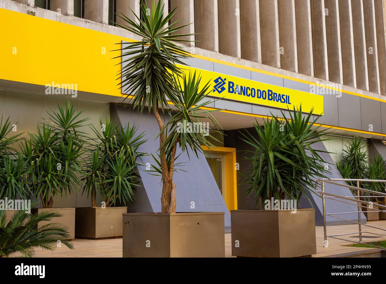 Goiania, Goias, Brazil – March 06, 2023: Facade of a Bank of Brazil ...