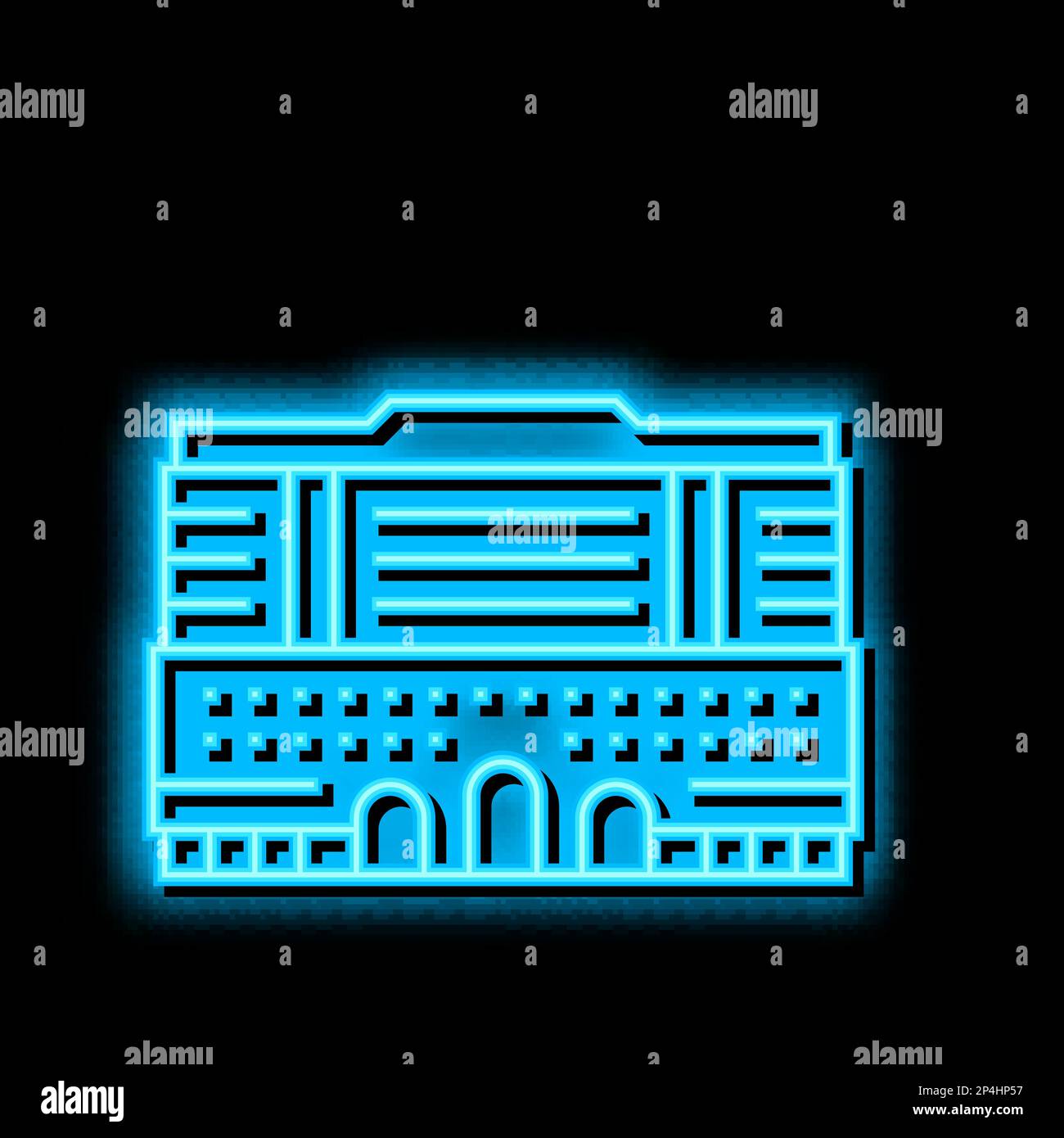 commercial center neon glow icon illustration Stock Vector Image & Art ...