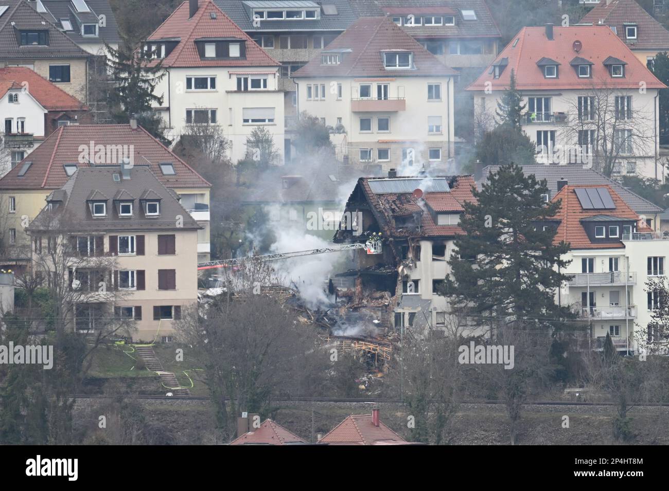 Stuttgart, Germany. 06th Mar, 2023. At the scene of the accident in ...