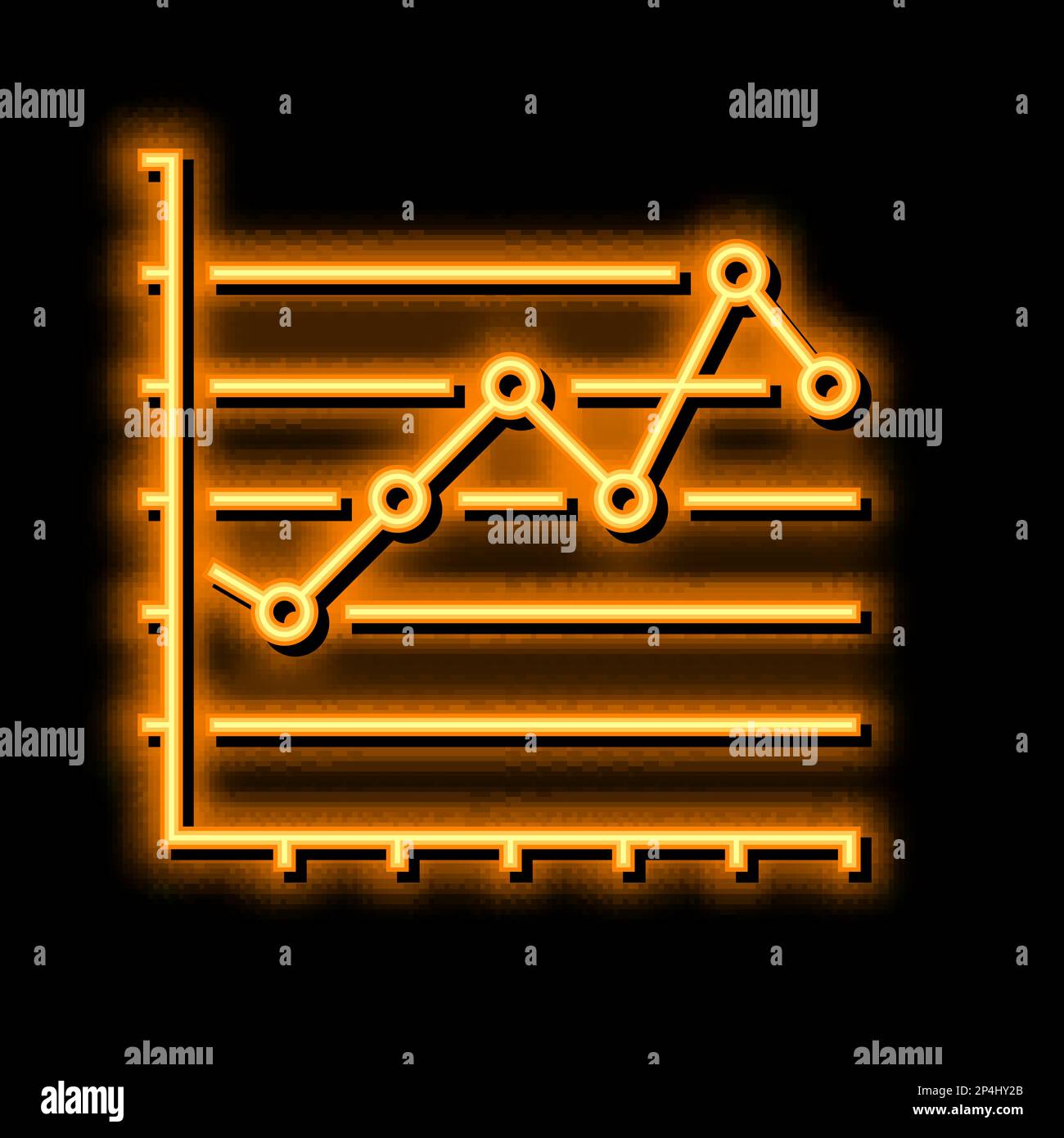 line graph neon glow icon illustration Stock Vector Image & Art - Alamy
