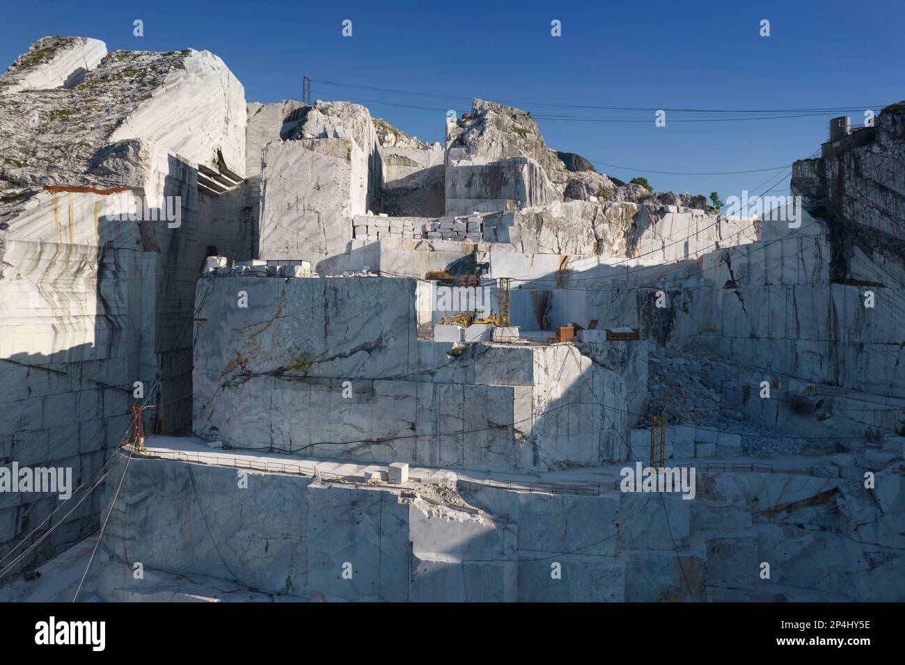 Photographic documentation of a quarry for the extraction of blocks of ...